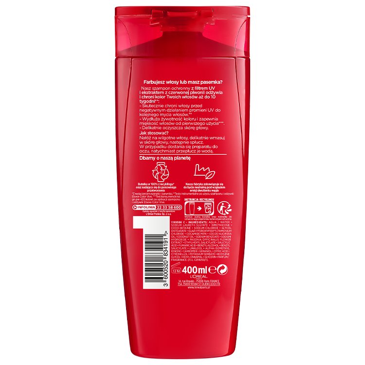 Elseve Color Vive Szampon do włosów farbowanych | L'Oréal Paris